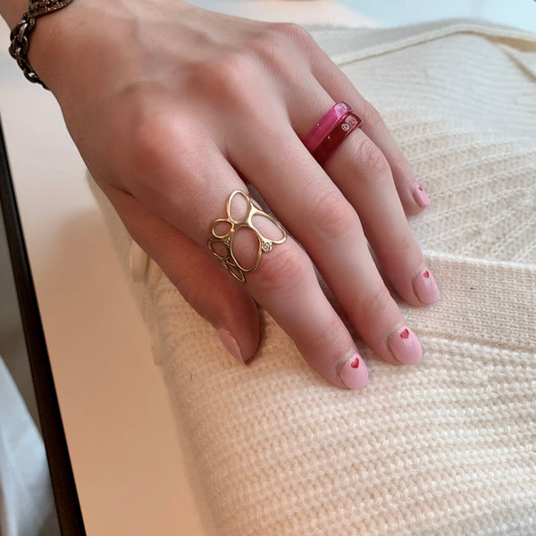 Lisa Ziff Akebia Diamond Gold Ring